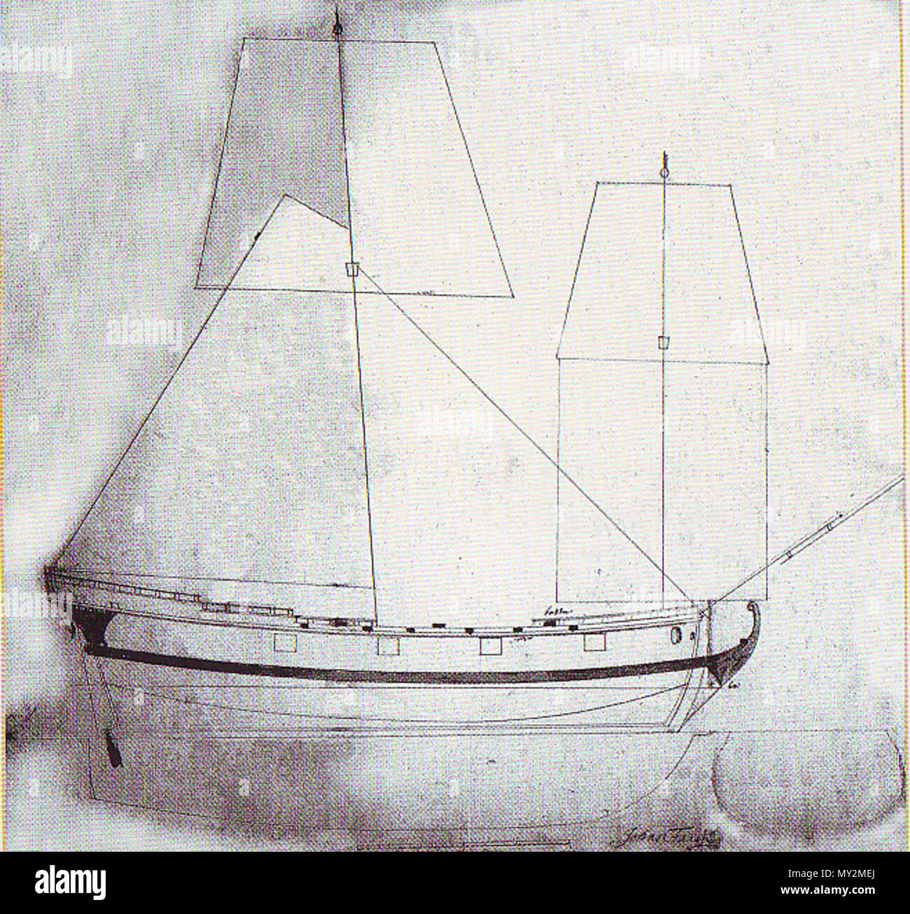 . Deutsch: Swedish brigantine “Ulrica” from Dorpat squadron during the ...