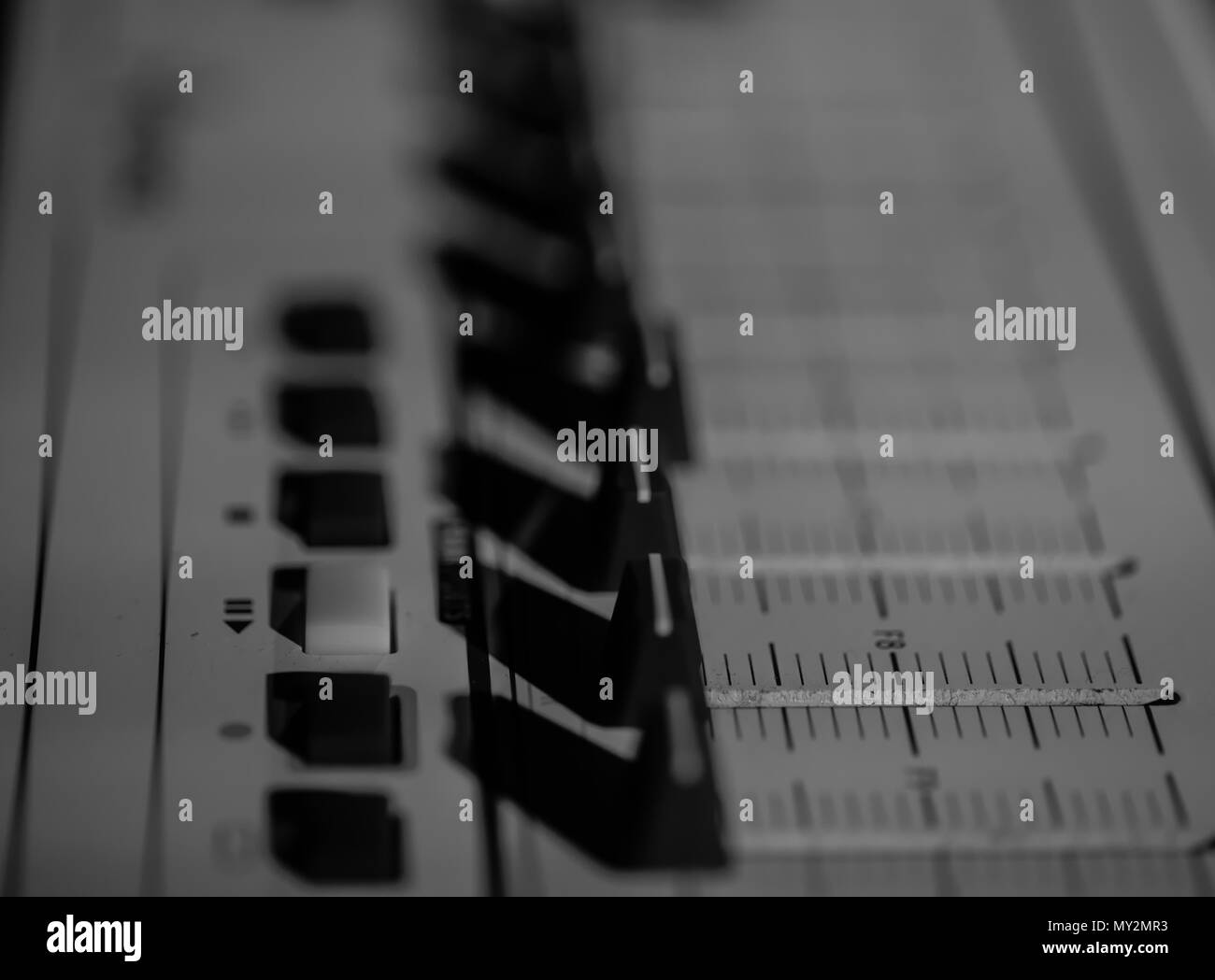 fader digital mixing console with volume meter, volume indicator ...