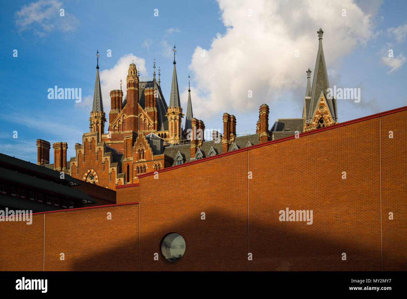 The roofline of the St Pancras Renaissance hotel viewed from the ...