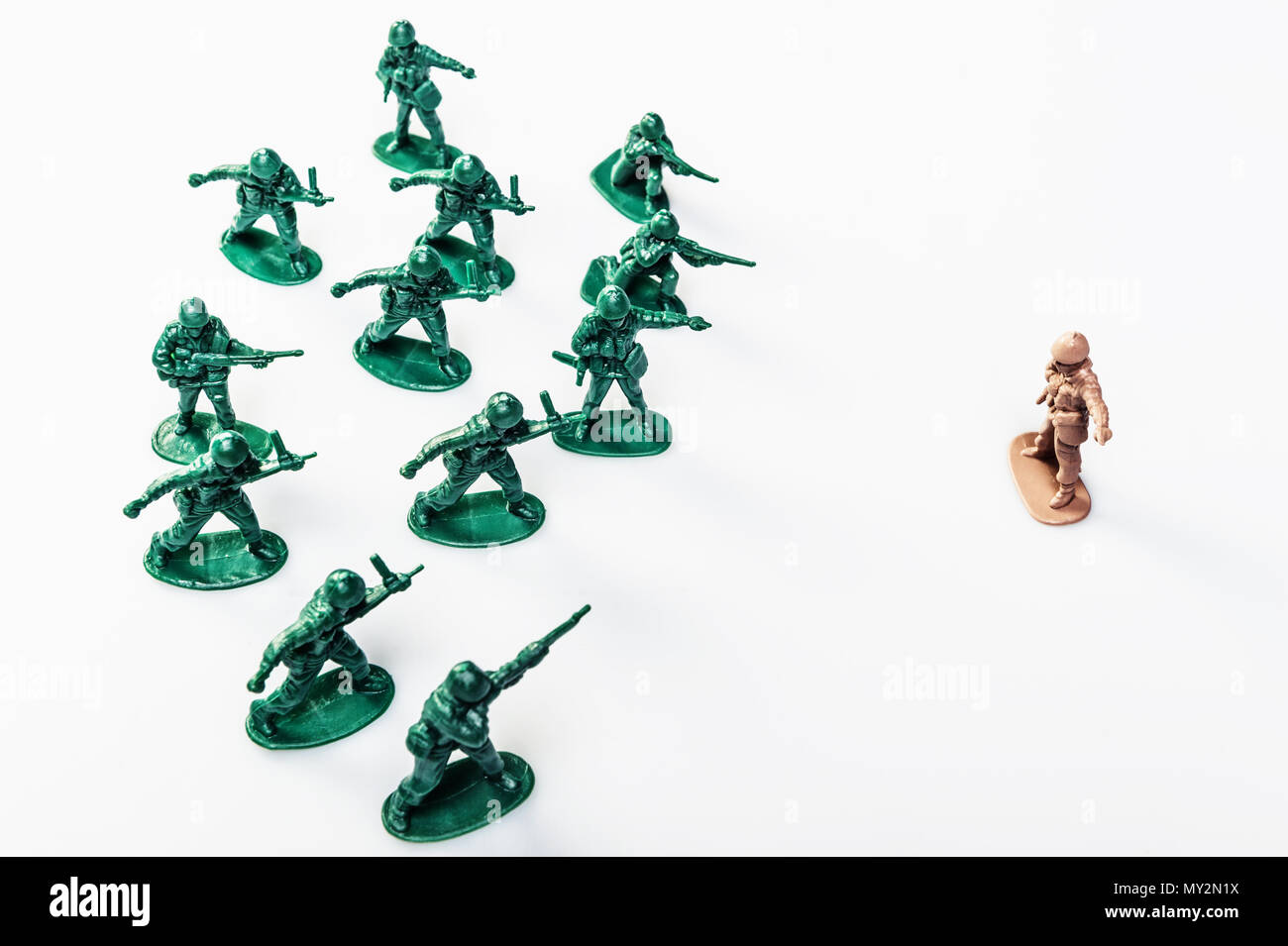 BATTLE OF SOLDIERS ON WHITE BACKGROUND Stock Photo - Alamy
