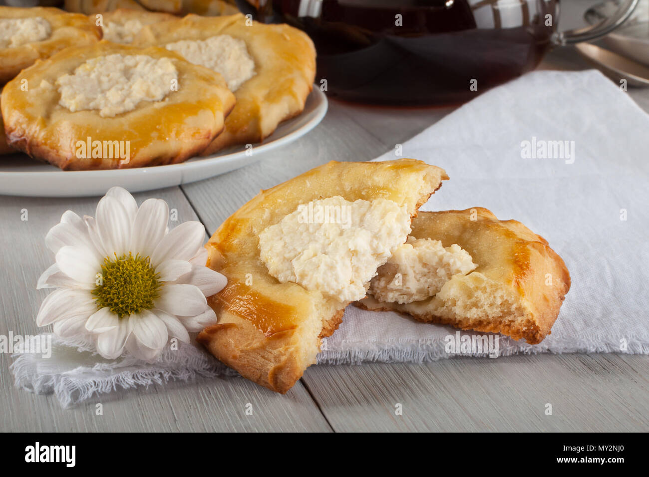 Delicious and beautiful homemade pastries. Sweet pastries Stock Photo ...