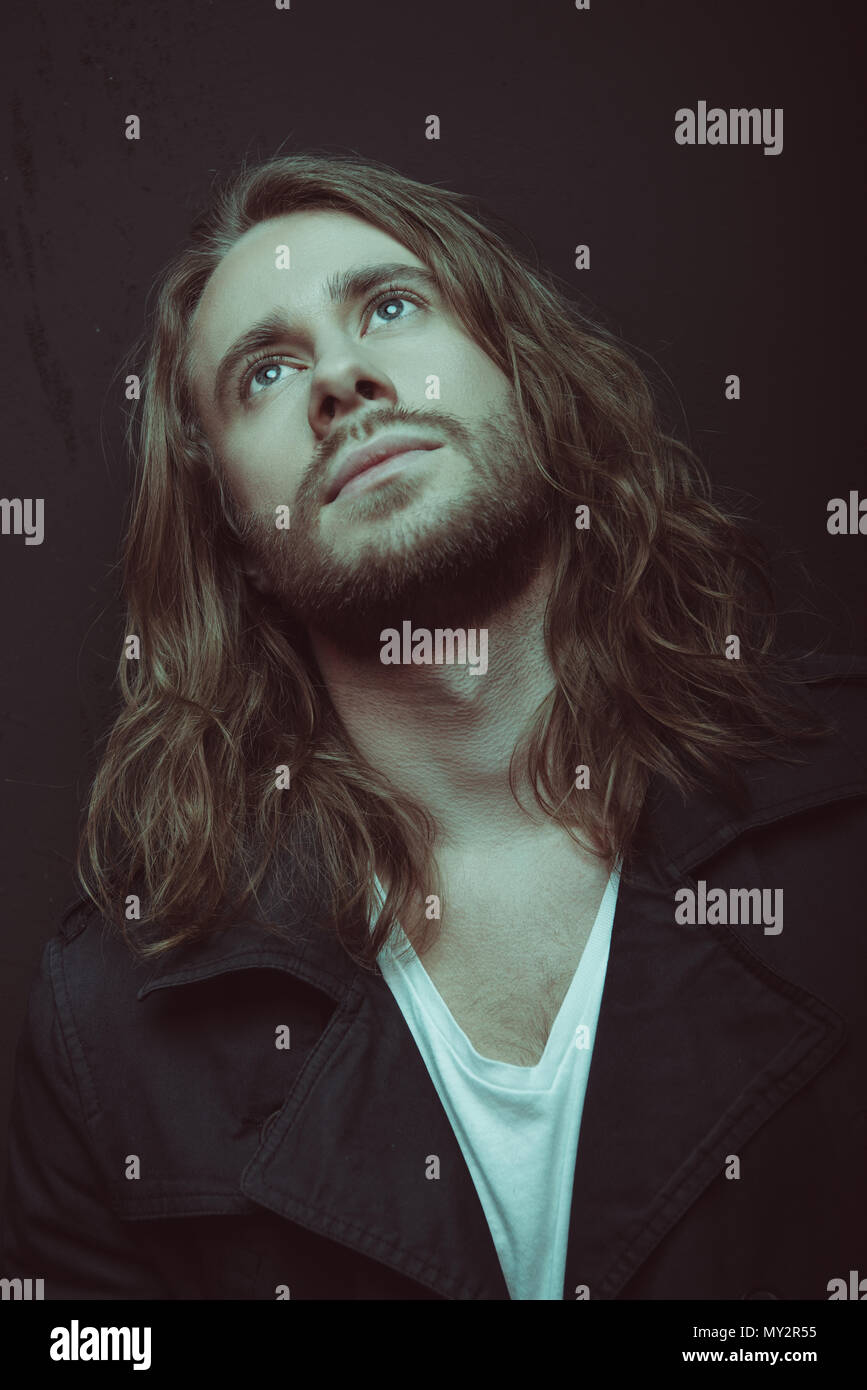 Handsome stylish bearded young hi-res stock photography and images - Alamy