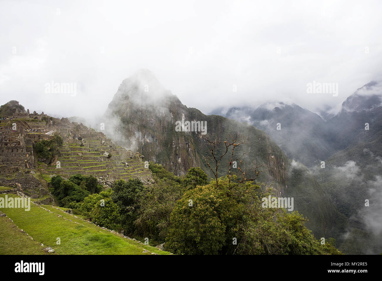 View at Machu Picchu Inca ruins in Peru Stock Photo - Alamy