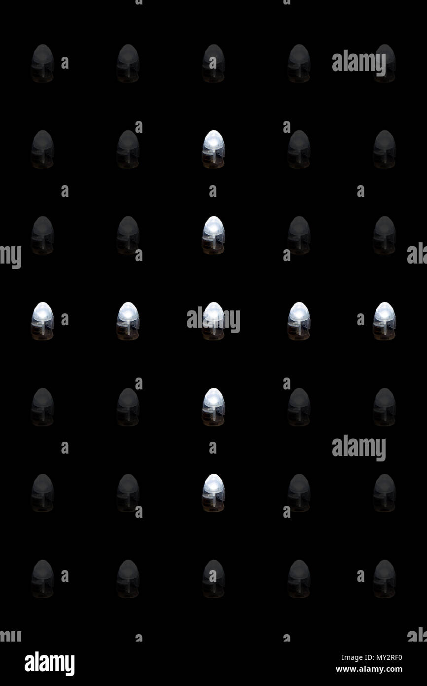 Closeup of the bright led light plus sign Stock Photo - Alamy