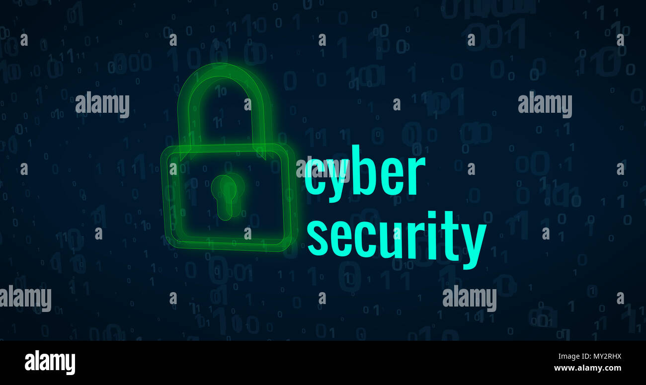 Cyber Security And Computer Protection On Digital Background Abstract