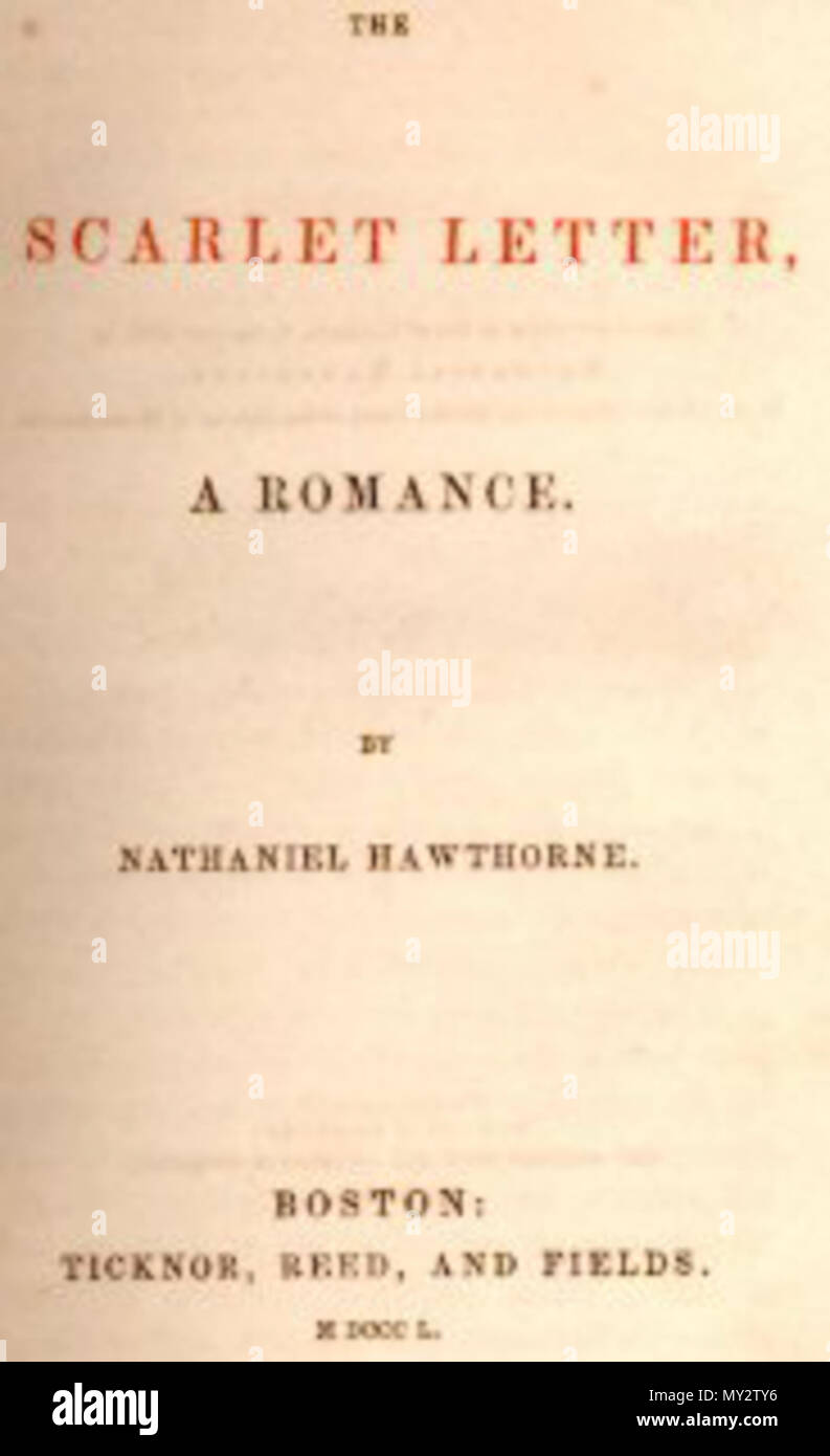 . English: This is the title page for the first edition of The Scarlet ...