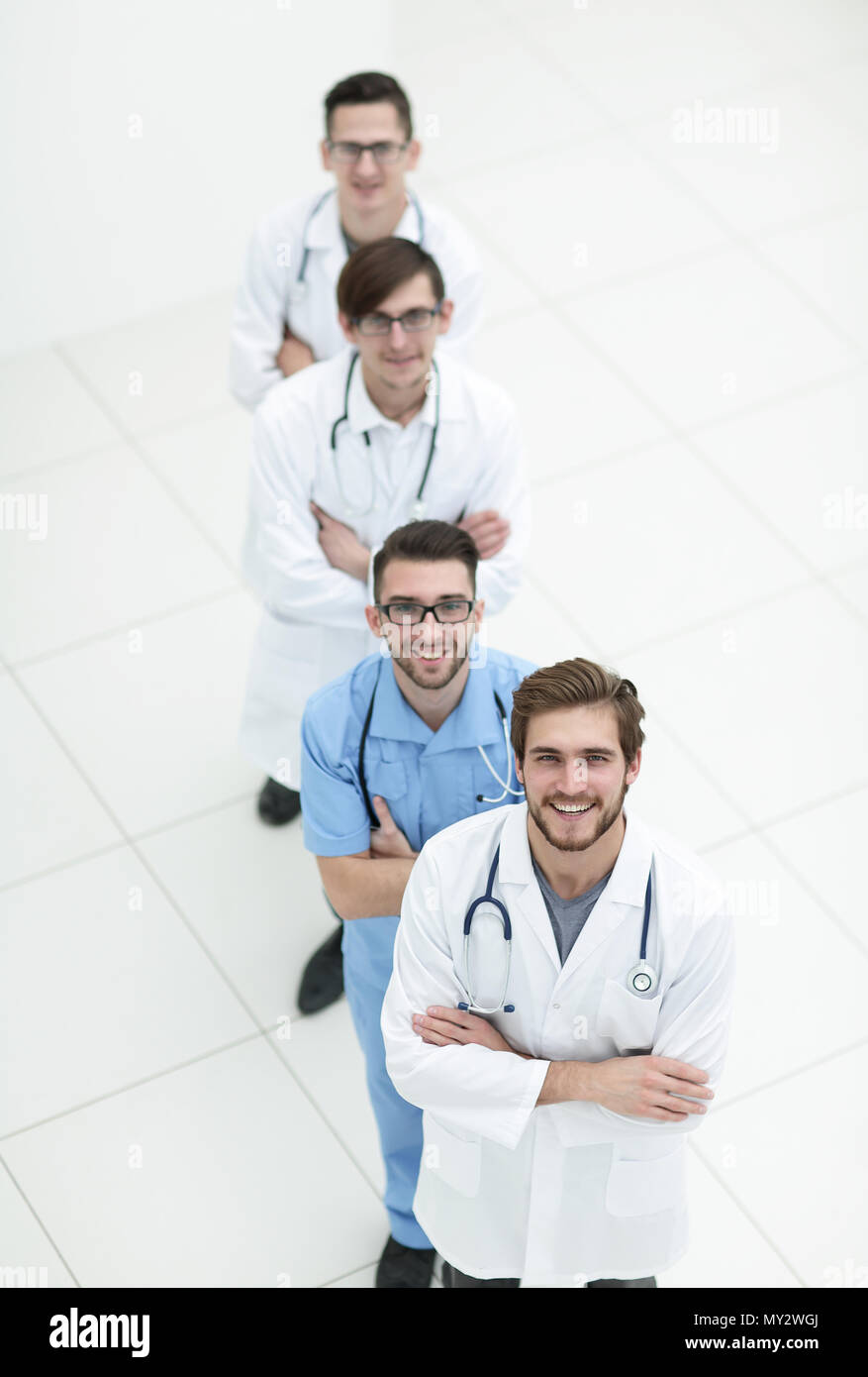 group of medical personnel.isolated on white Stock Photo - Alamy