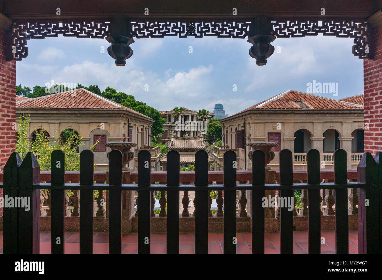 Xiamen, China - May 30, 2018: View from Interior of Hai Tian Tang Gou ...