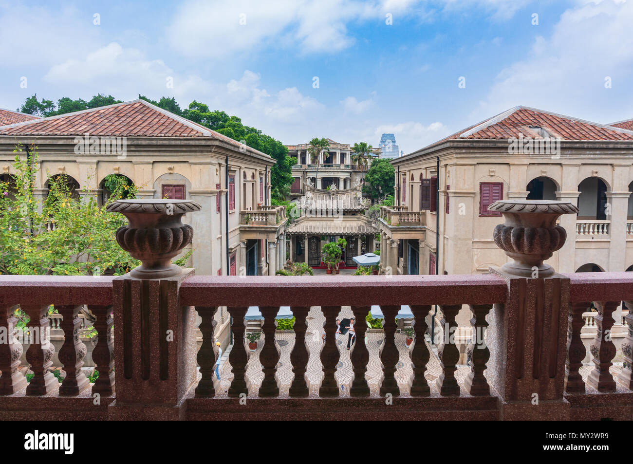 Xiamen, China - May 30, 2018: View from Interior of Hai Tian Tang Gou ...