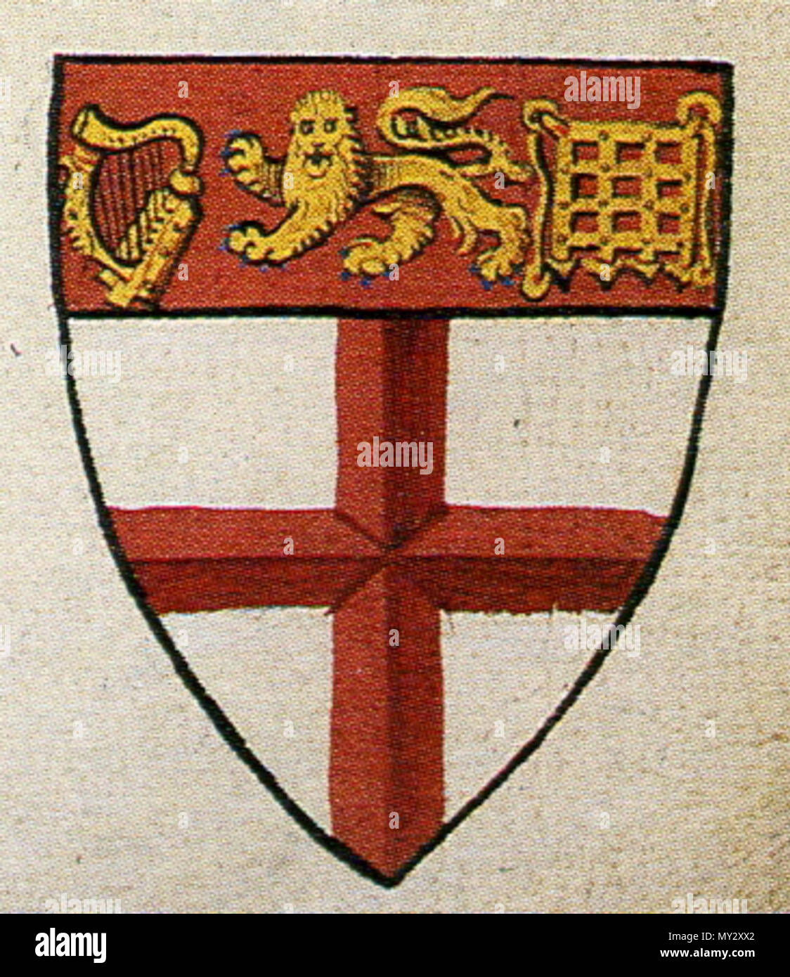 . An image of the coat of arms of the Ulster King of Arms from a 1595 ...