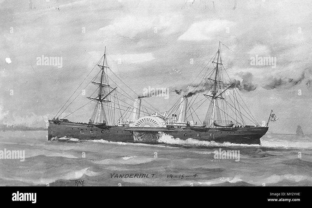 . USS Vanderbilt (1862-1873) . U.S. Naval Historical Center Photograph ...