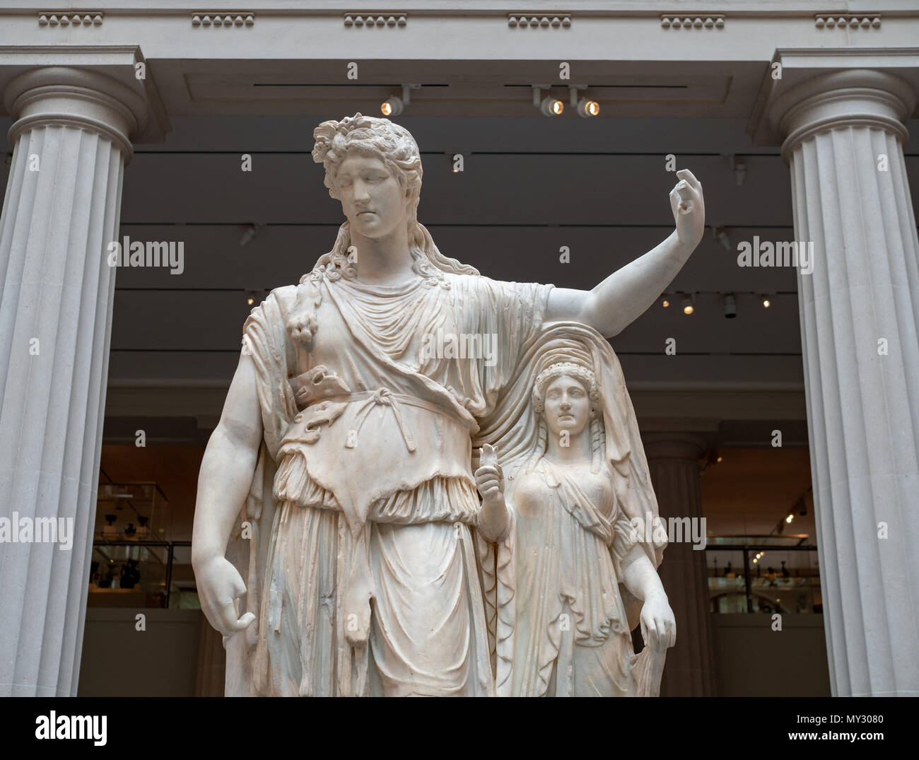 A Marble Statue Of Dionysos Dionysus God Of Wine And Intoxication