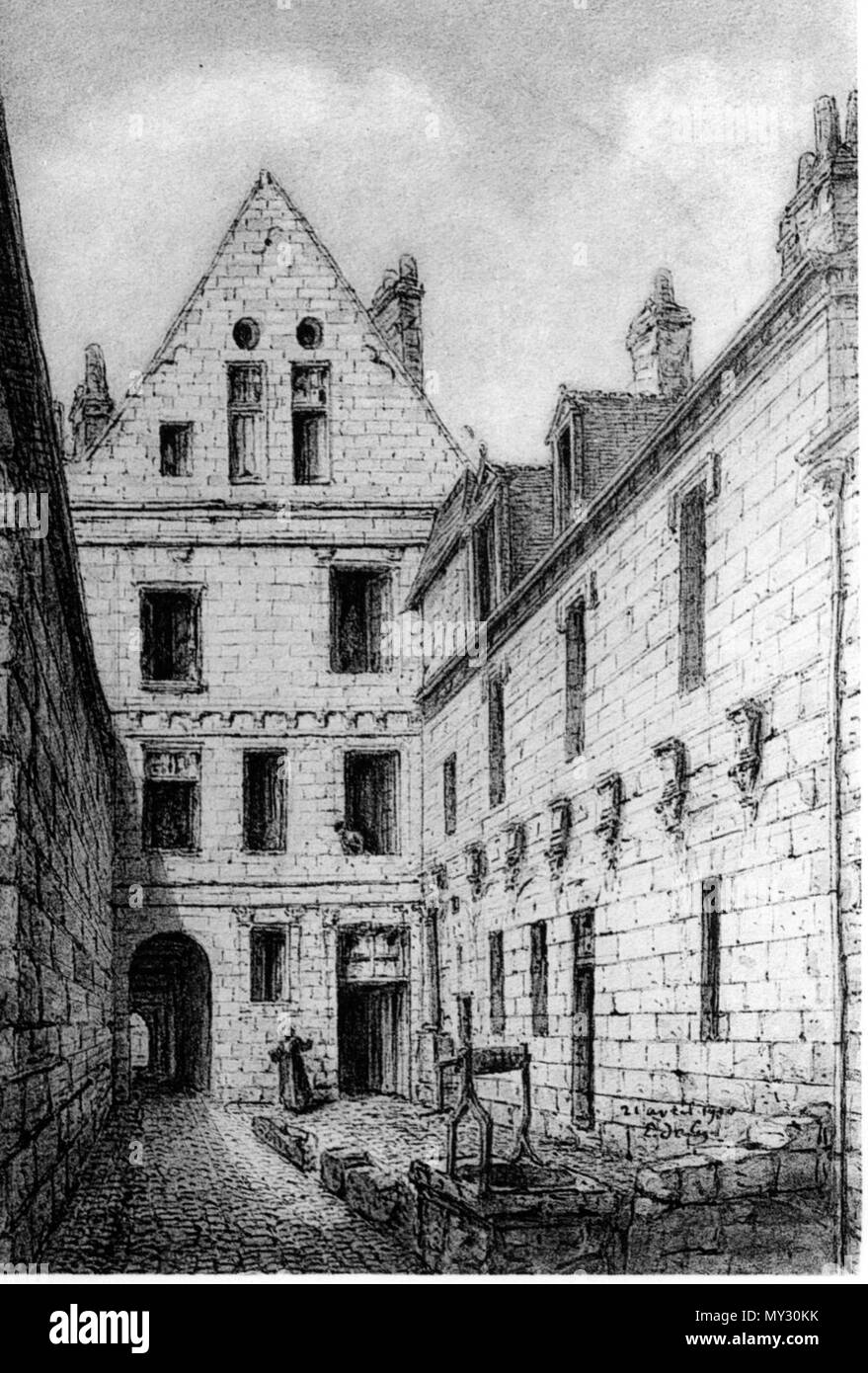 Street scene in tours Black and White Stock Photos & Images - Alamy