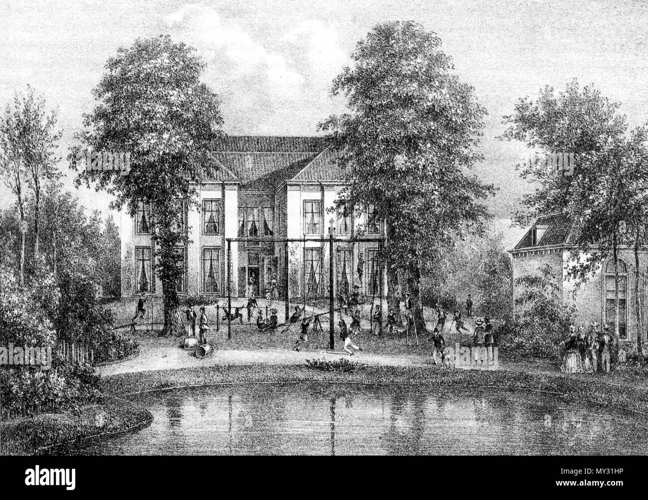 . Voormalige buitenplaats Schoonoord in gebruik als kostschool van B.L ...