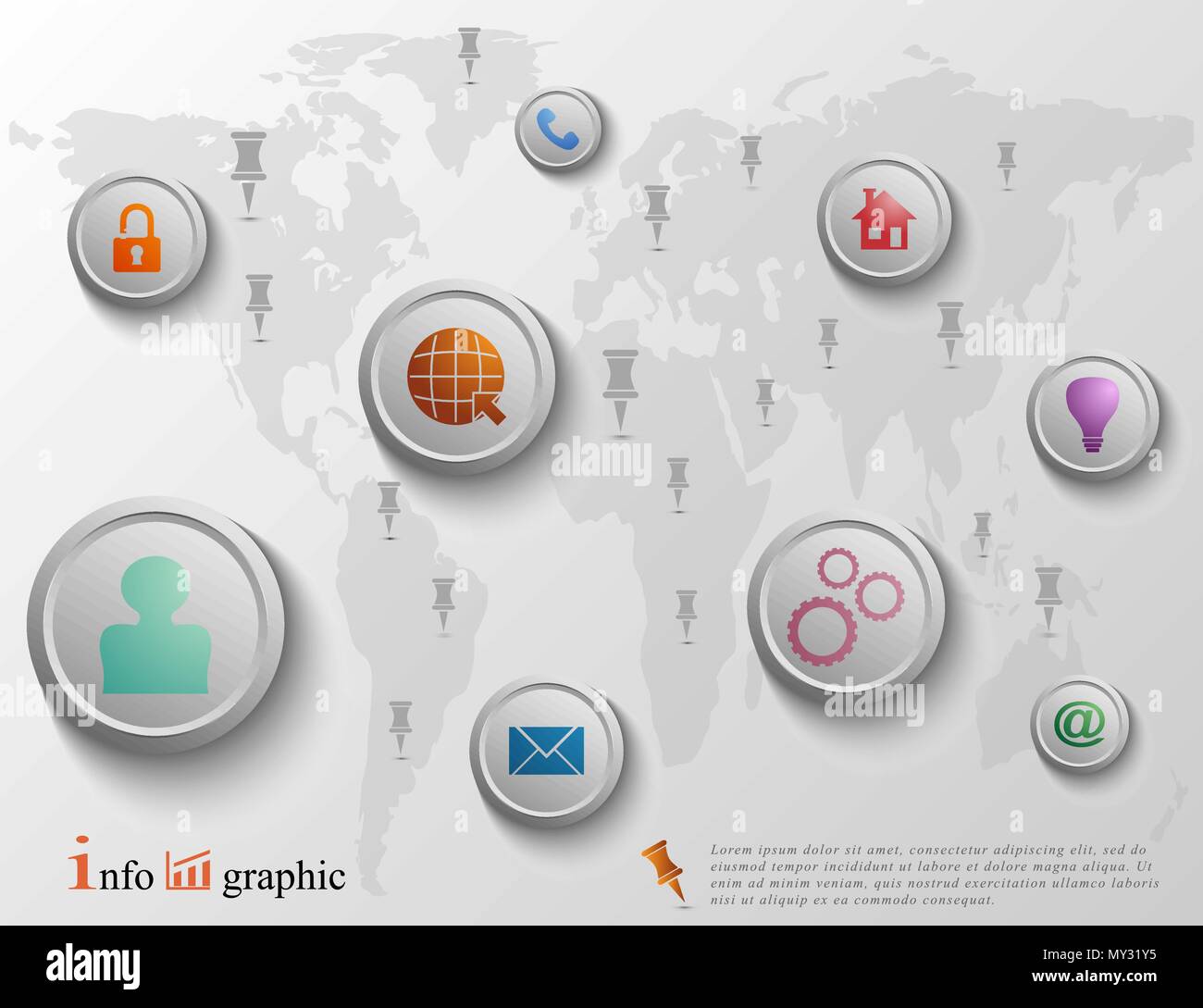 Tech background world map Stock Vector Images - Alamy