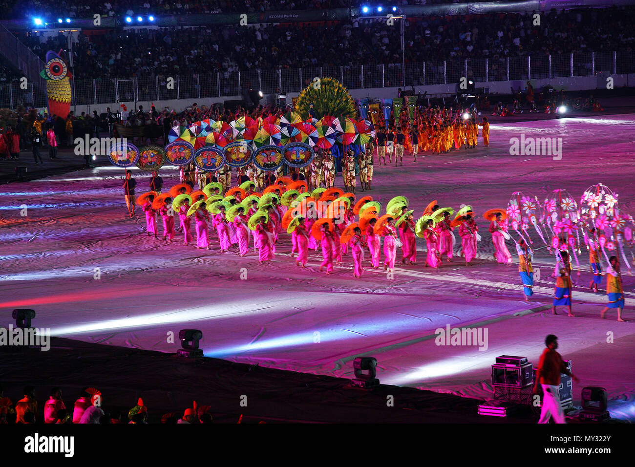 A general view during the opening ceremony of the 2011 ICC Cricket ...