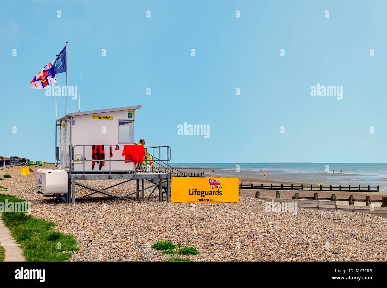 The lifeguard station at littlehampton west sussex Stock Photo - Alamy