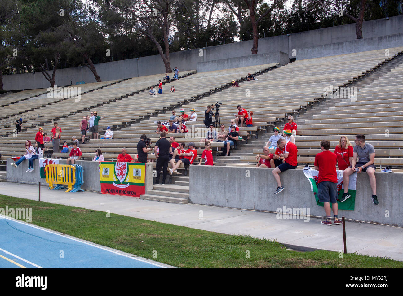Wales Open Training Session at UCLA's Drake Stadium Stock Photo - Alamy