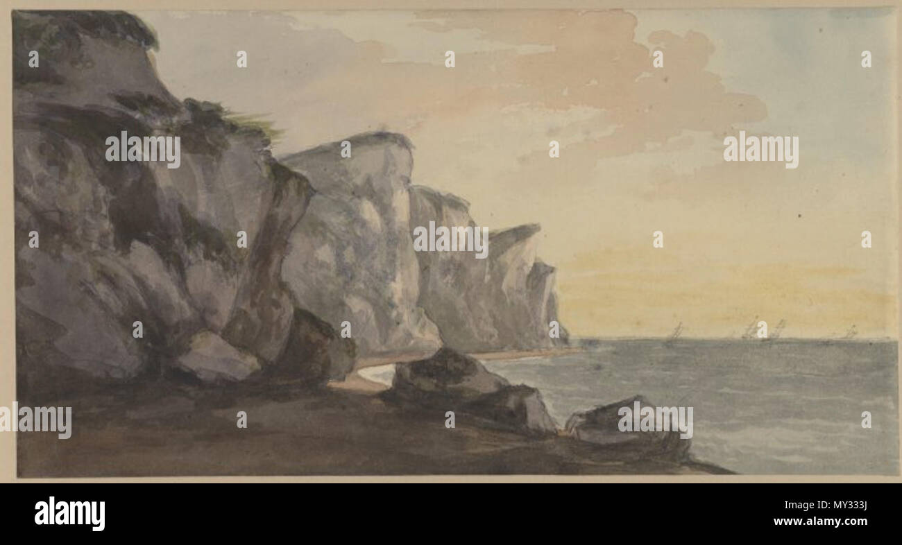 . English: William Sawrey Gilpin Coast Scene, Cadet Harriott Cliff ...