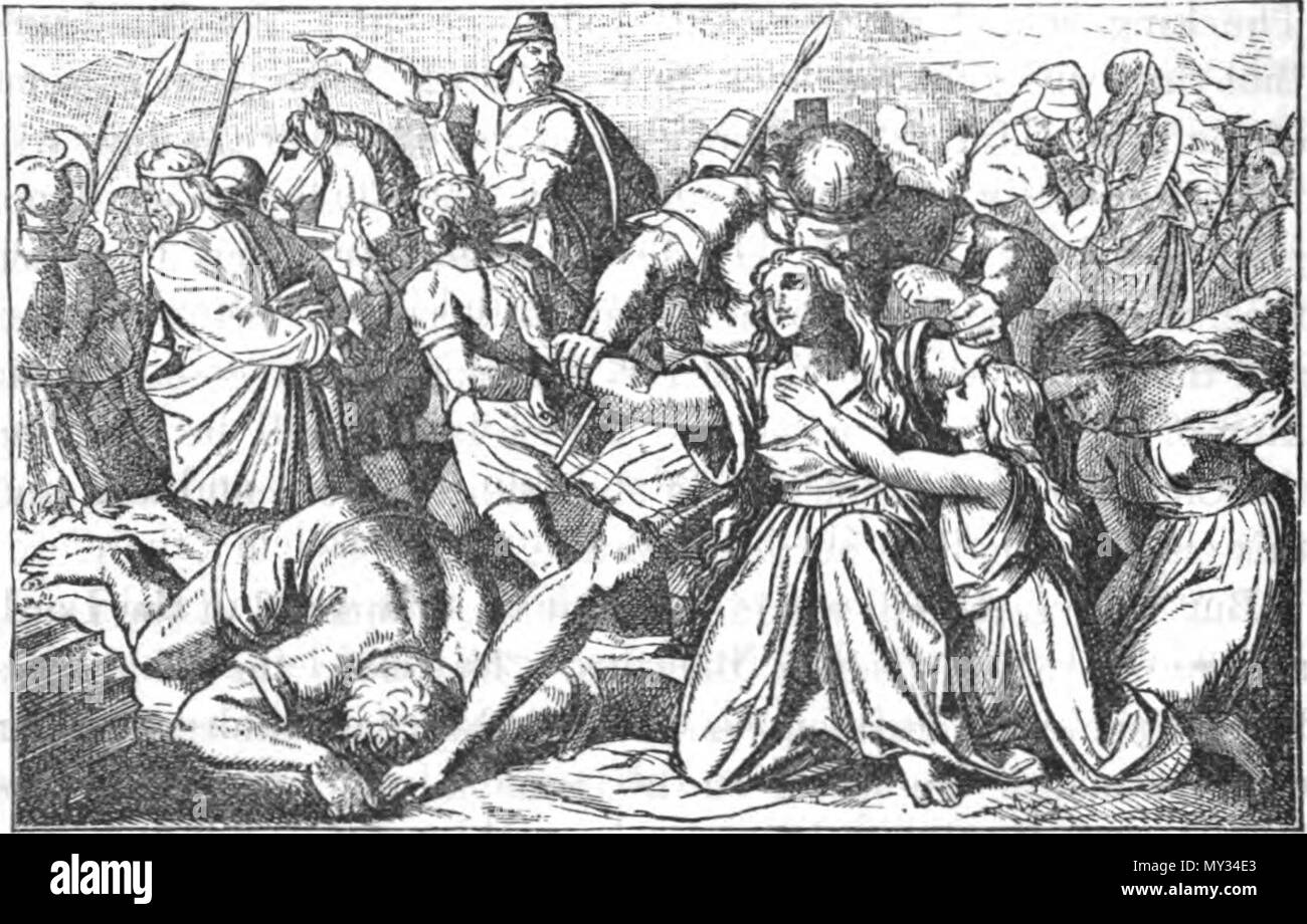 . English: Zedekiah and the people of Judah carried captive. 1873 ...