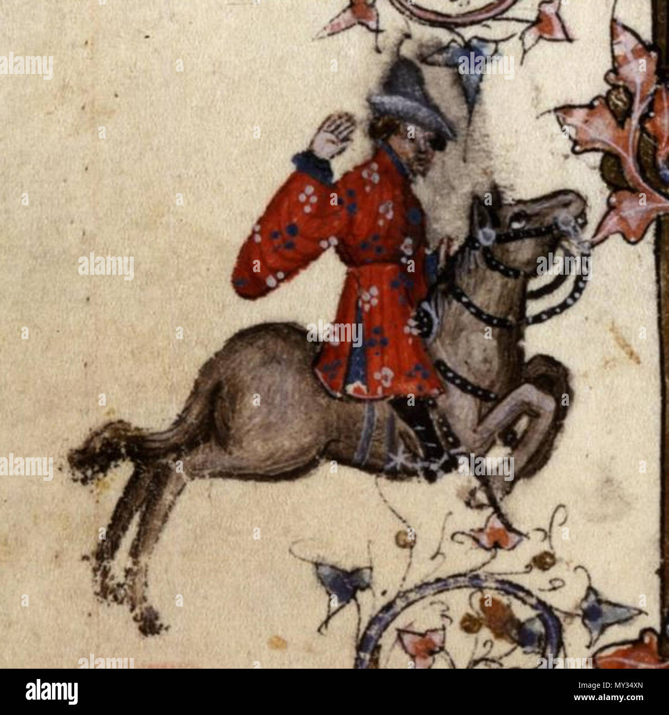 . English: The Merchant in the Ellesmere manuscript of Geoffrey Chaucer ...