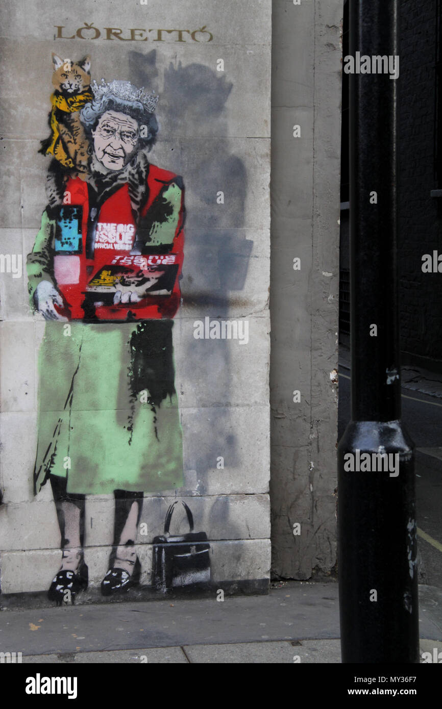 Queen elizabeth graffiti hi-res stock photography and images - Alamy