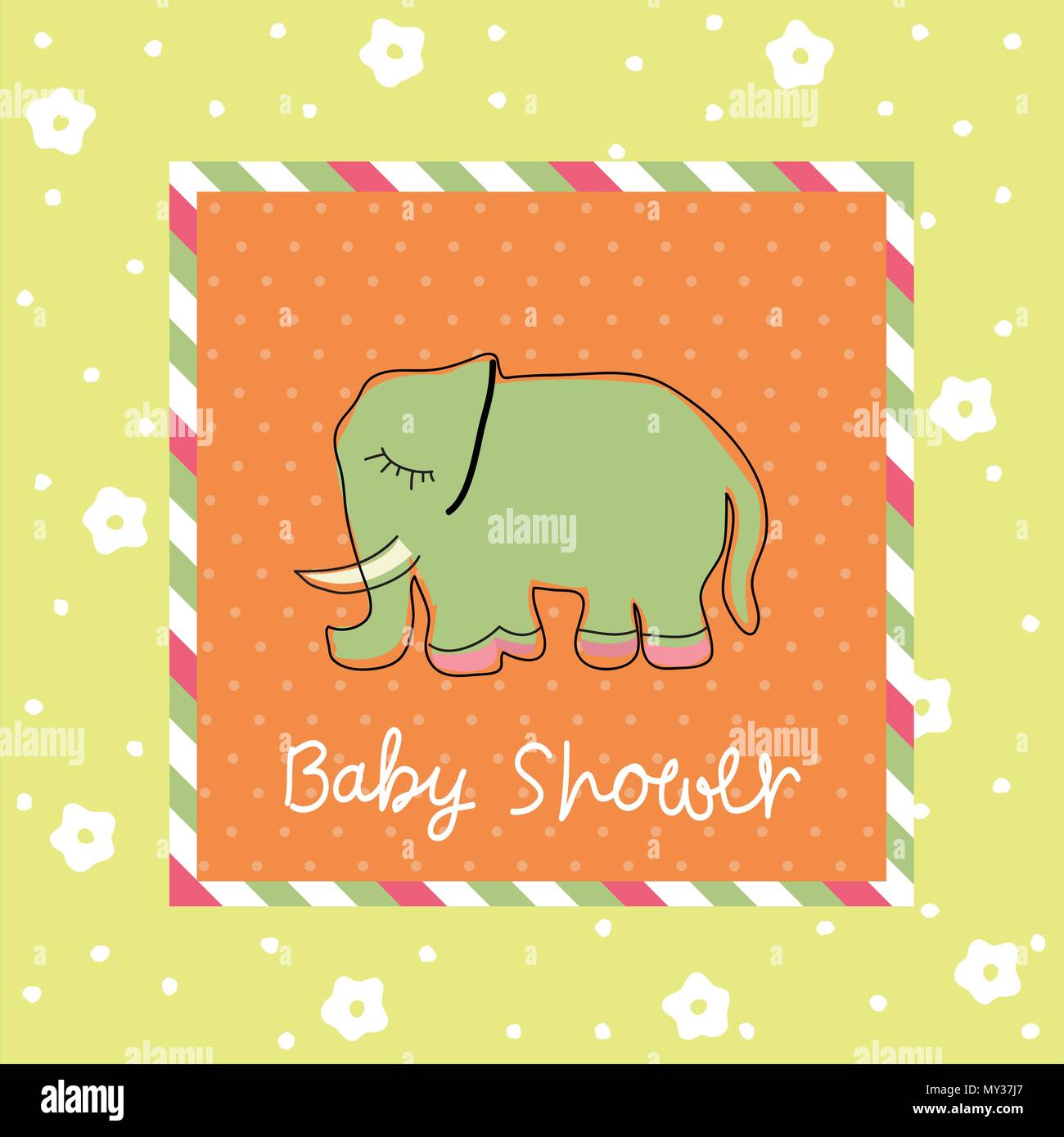 Elephant invitation Stock Vector Images - Alamy