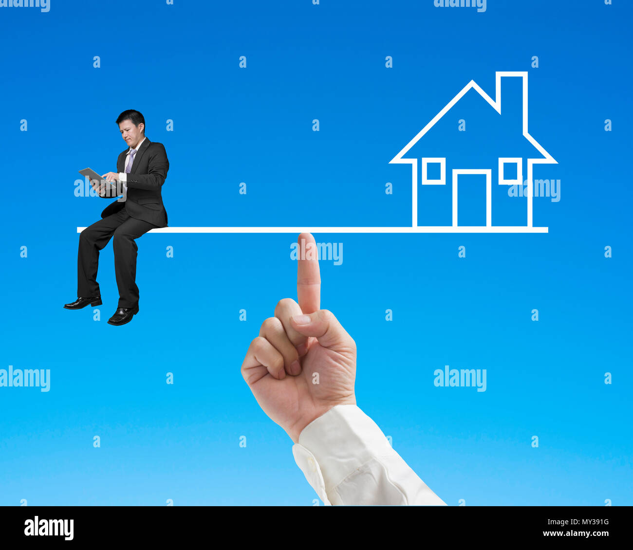 Imbalance seesaw hi-res stock photography and images - Alamy
