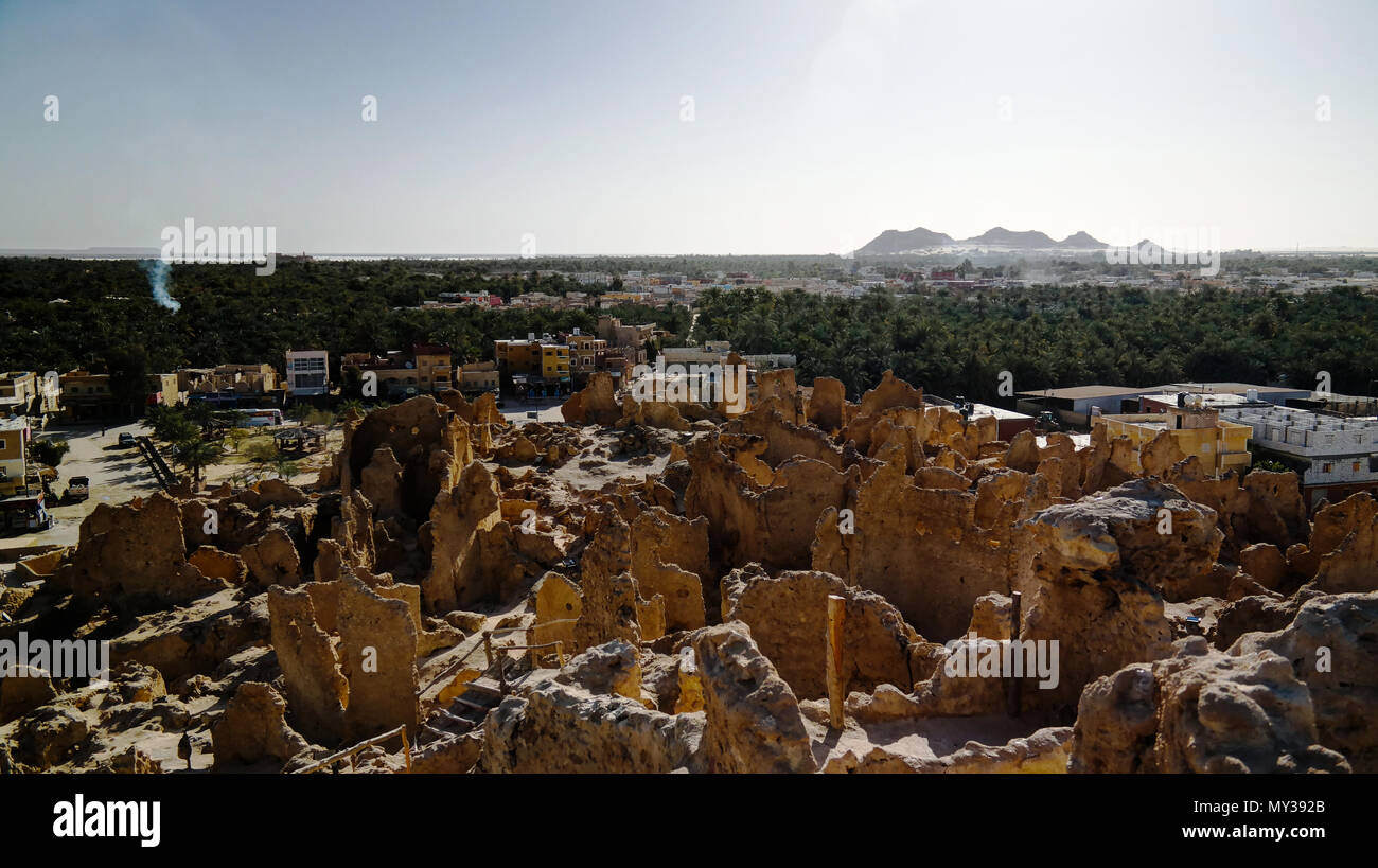 View of Shali old city ruins in Siwa oasis in Egypt Stock Photo - Alamy