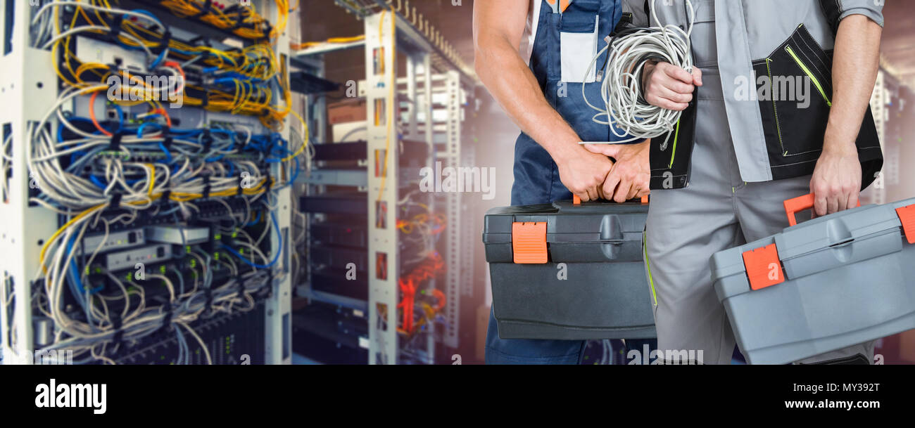 servers in server room Stock Photo - Alamy