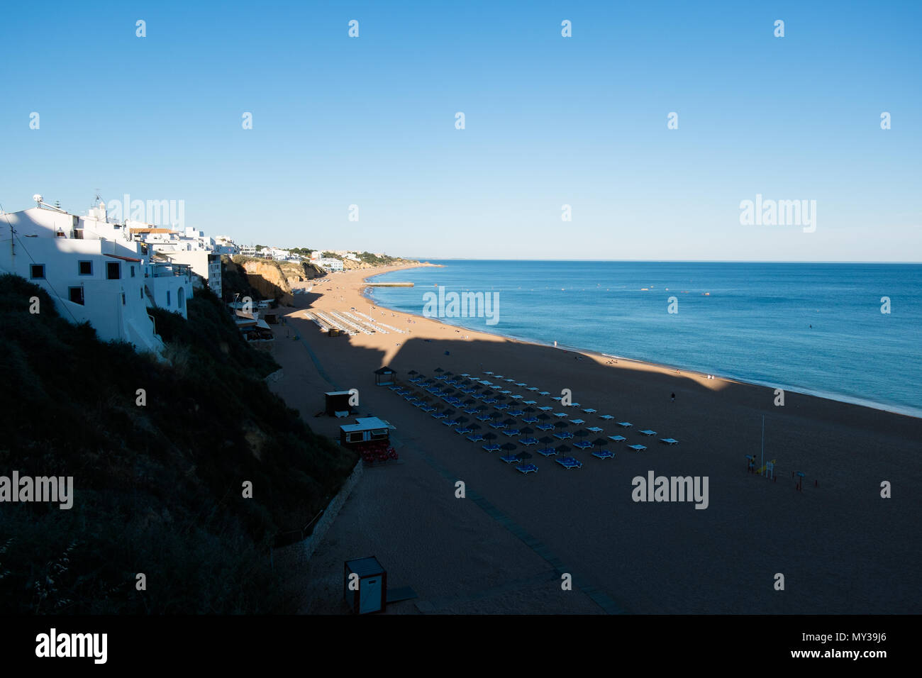 beach scene Albufeira Portugal Stock Photo - Alamy