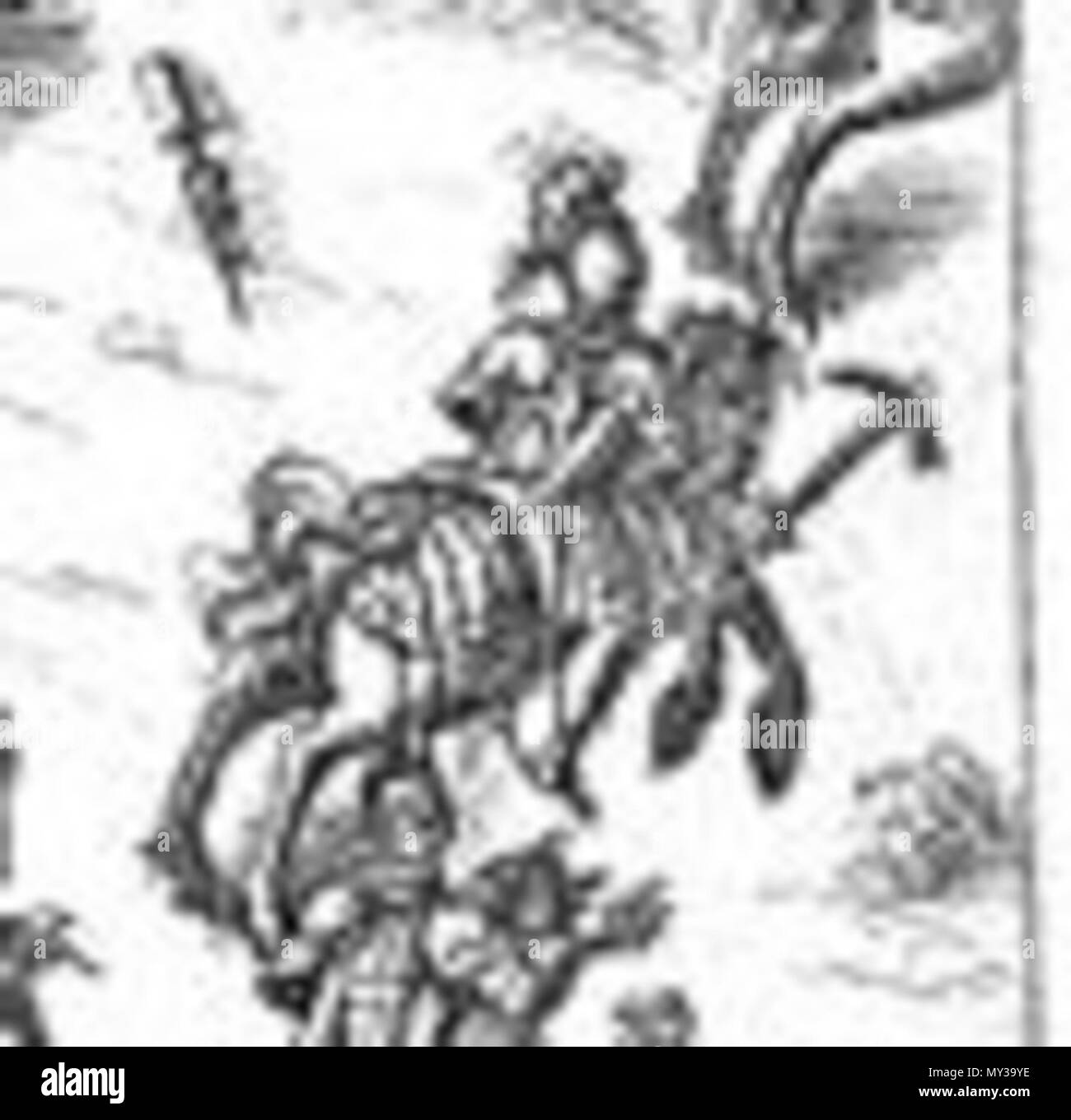 . English: Detail from the 'Battle of Dreux (1562)' - Knight with ...