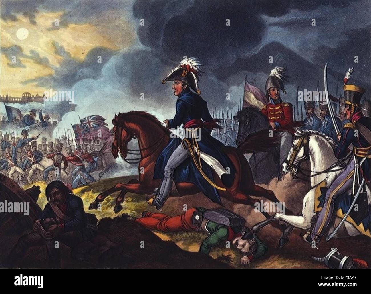 . English: Wellington at the battle of Salamanca Italiano: Il Duca di ...