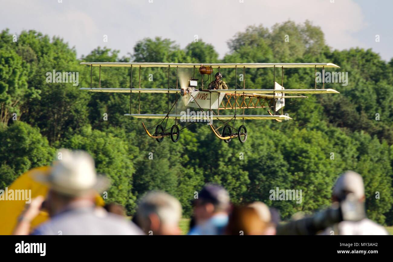 A replica of a 1910 Avro Triplane built for the 1965 film Those ...