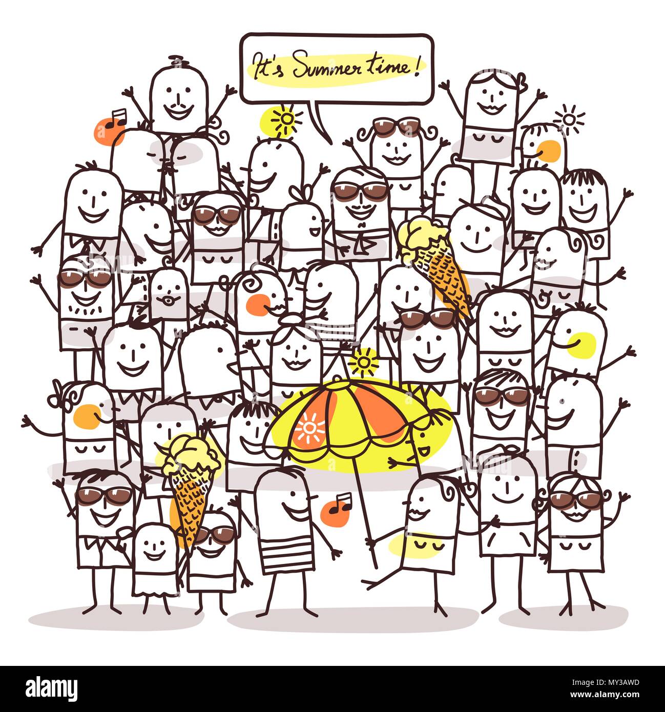 Summer time holiday sunglasses Cut Out Stock Images & Pictures - Alamy