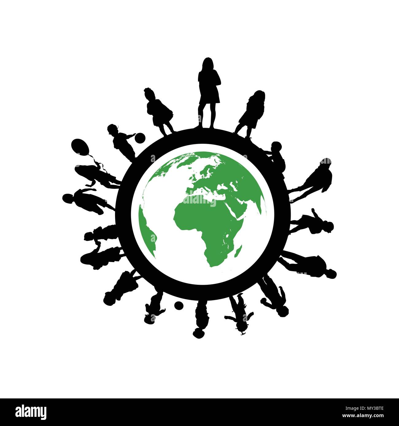 Child balloon world map hi-res stock photography and images - Alamy