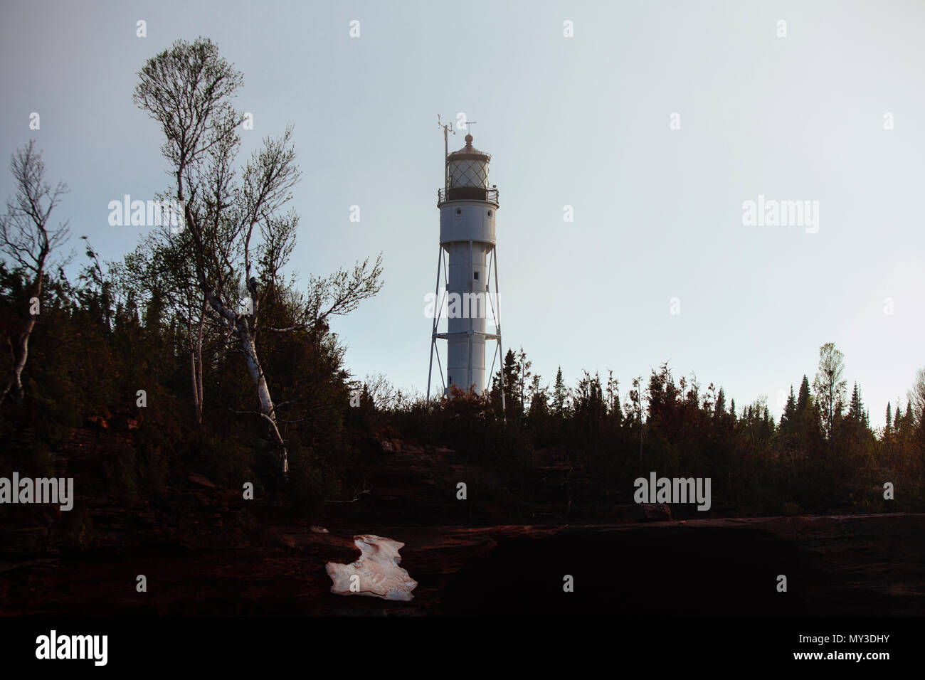 Devil's Island Lighthouse on Lake Superior and the Apostle Islands ...