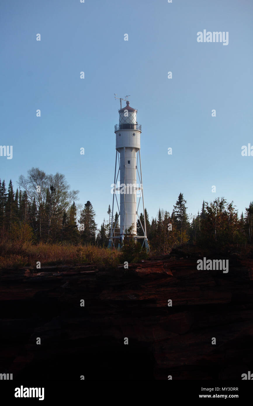 Devil's Island Lighthouse on Lake Superior and the Apostle Islands ...