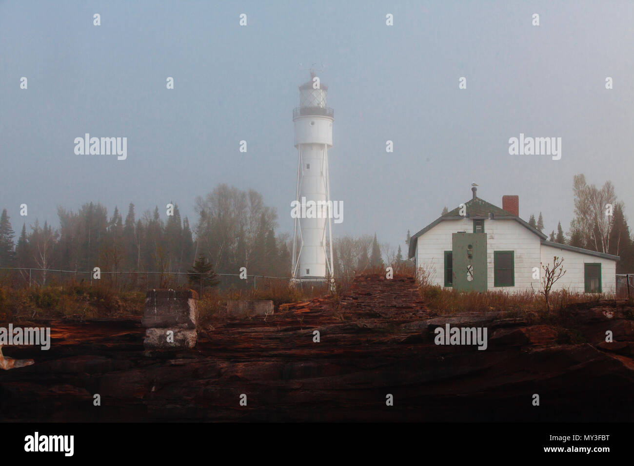 Devil's Island Lighthouse on Lake Superior and the Apostle Islands ...