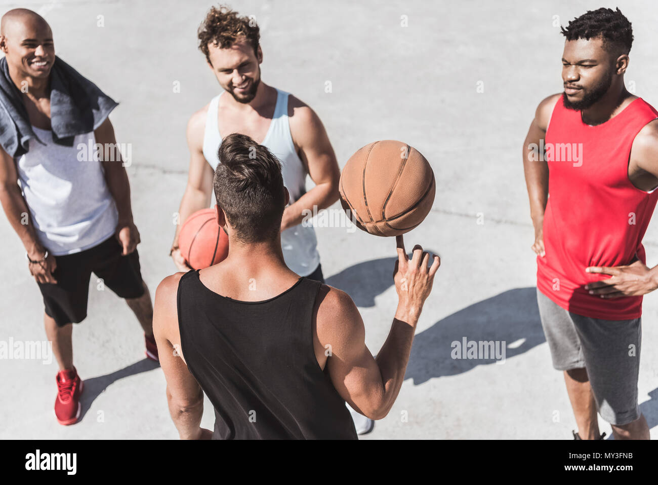 Multicultural team basketball players hi-res stock photography and ...