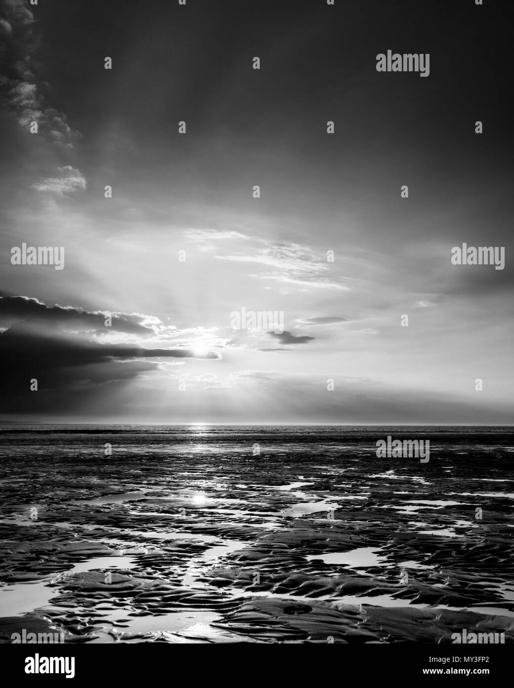 Sunset devon Black and White Stock Photos & Images - Alamy