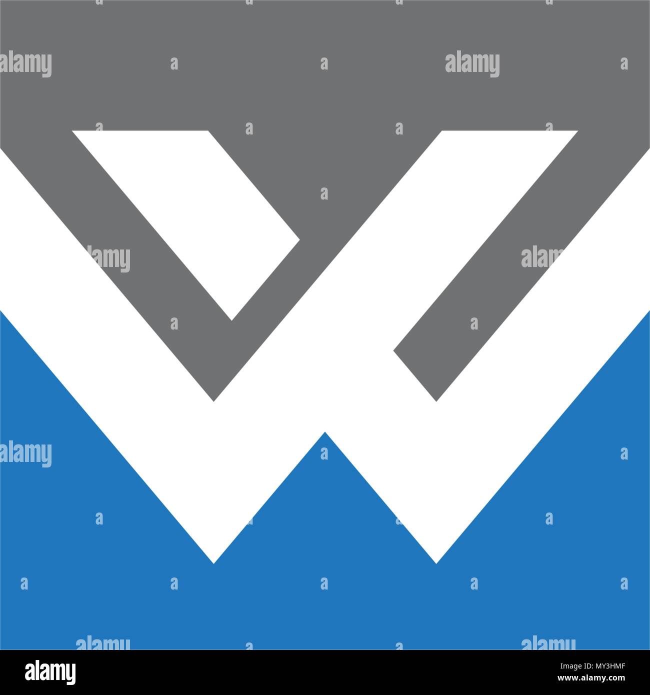W Letter Business corporate abstract unity vector logo Stock Vector ...