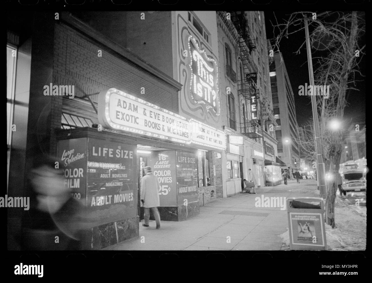 Seedy urban area along 14th Street, Washington, DC, 01/12/1977. Photo ...