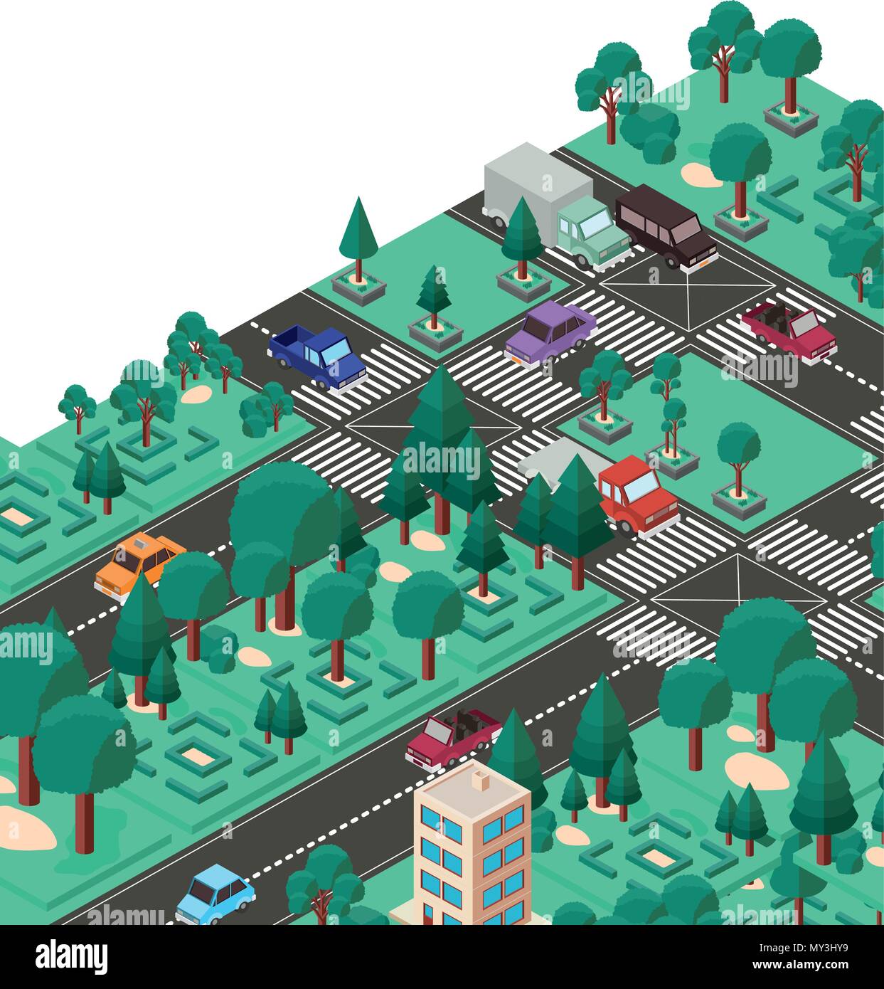 city scape isometric scene Stock Vector Image & Art - Alamy