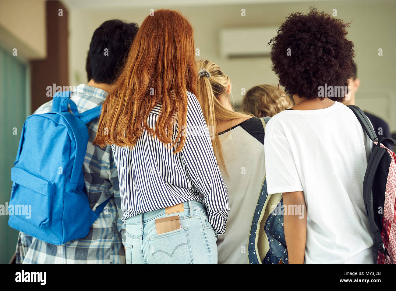 Rear view of high school class hi-res stock photography and images - Alamy