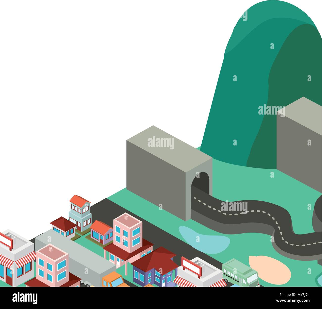 city scape isometric scene Stock Vector Image & Art - Alamy