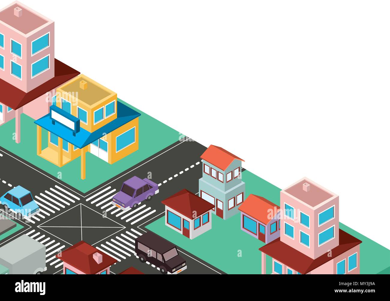 city scape isometric scene Stock Vector Image & Art - Alamy