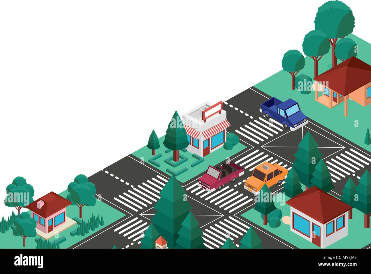 city scape isometric scene Stock Vector Image & Art - Alamy