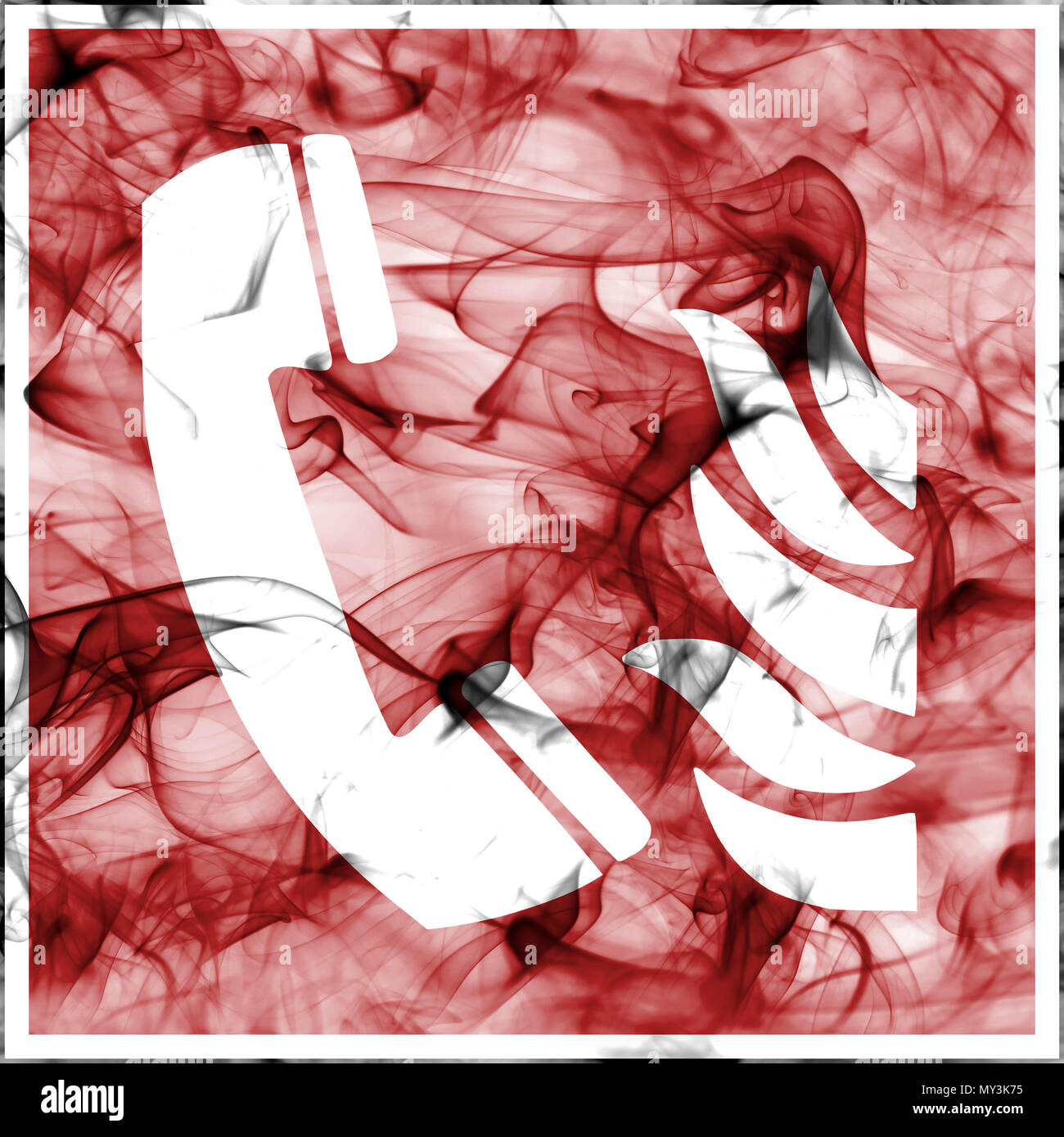 Emergency smoke symbols for firefighting equipment. Standard fire ...