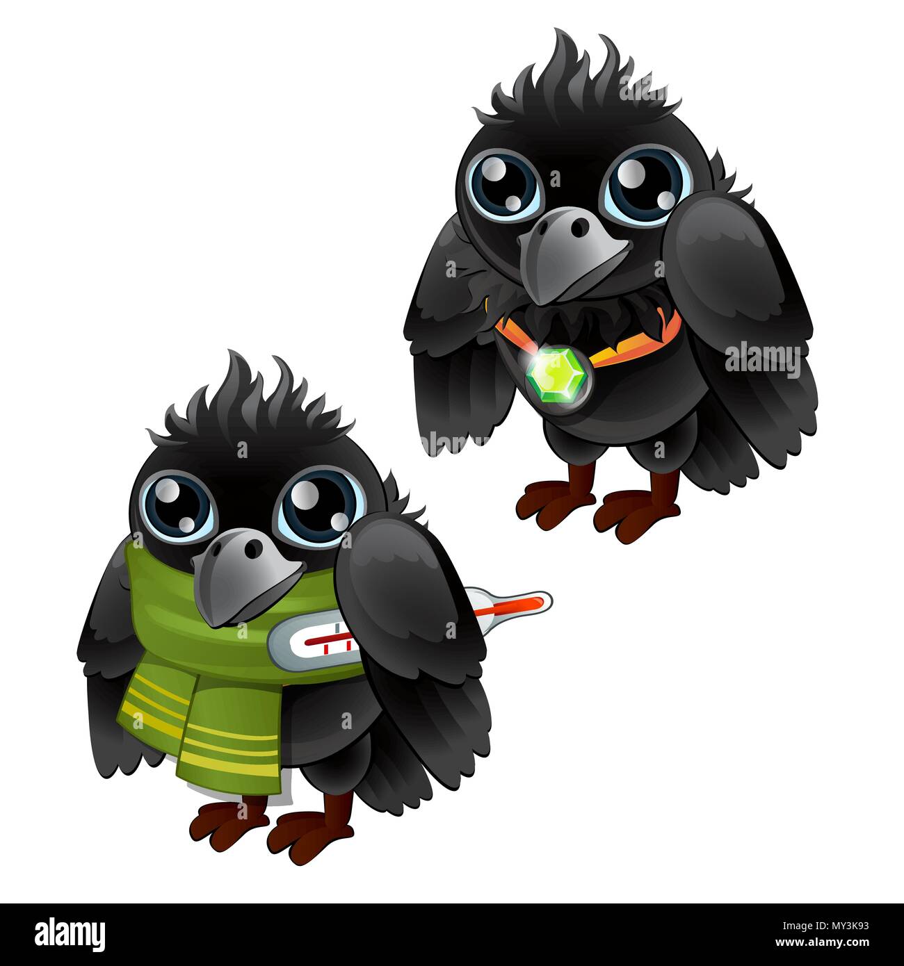 Pet jackdaw Stock Vector Images - Alamy